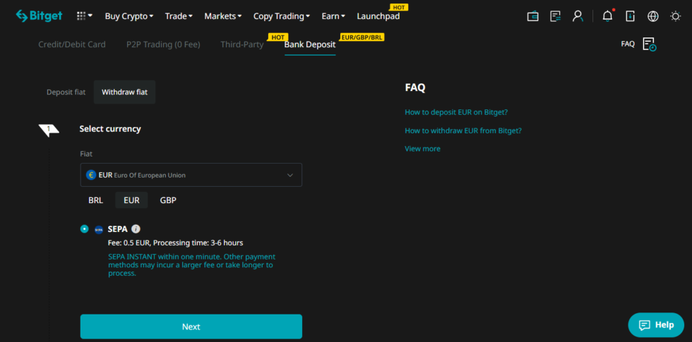 How to Withdraw from Bitget to Bank Account?