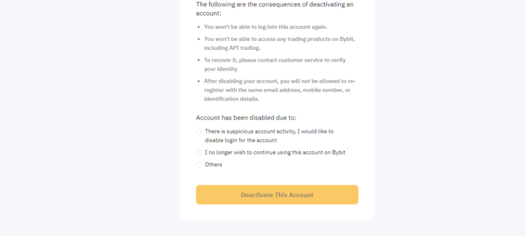 How to Delete Bybit Account – Step By Step (With Pictures)