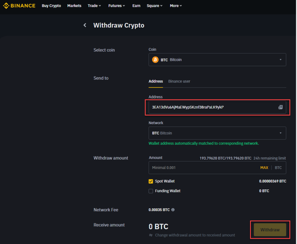 Binance Withdrawal Guide