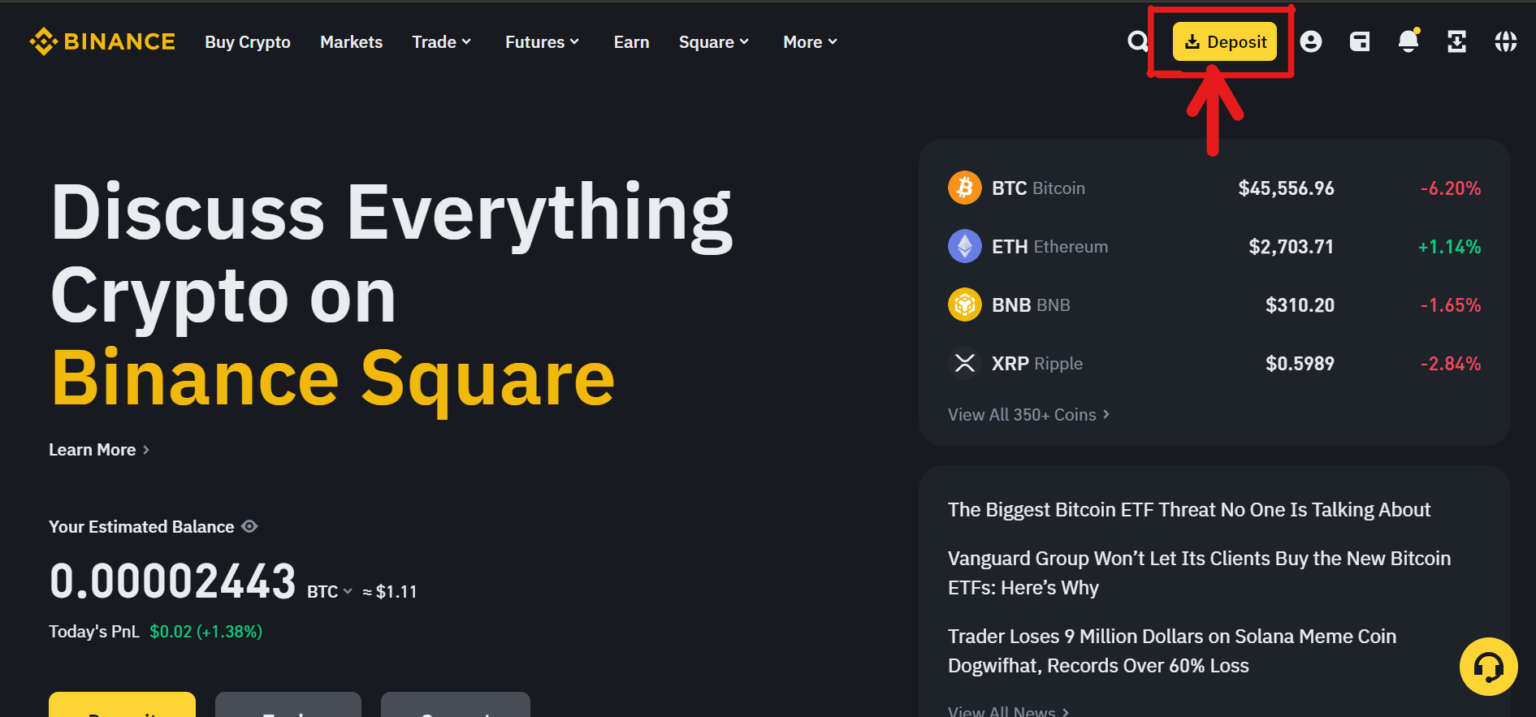 Binance Deposit & Payment Methods