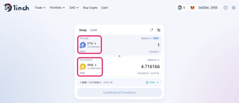 How to Use 1inch to Swap Tokens Using MetaMask
