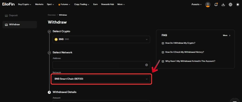 How to Make Deposits and Withdrawals on Aster DEX